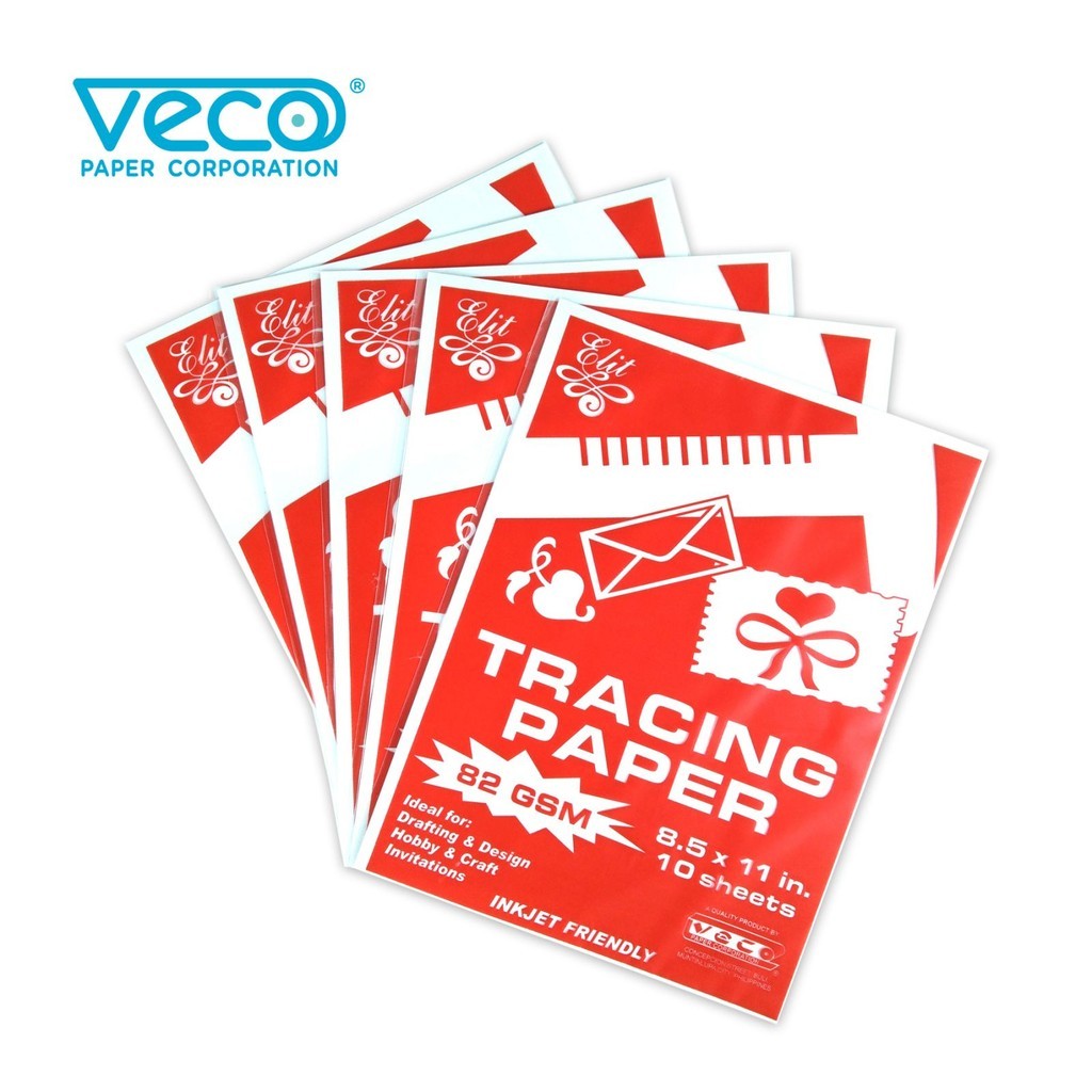Veco Elit Tracing Paper 10 Sheets | 82 gsm | Alle Karle | Shopee ...