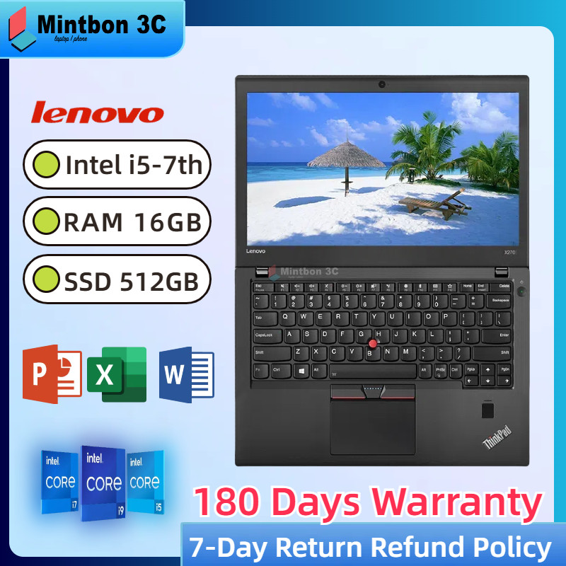 Used 12.5 inch HD laptop lenovo ThinkPad X270 Intel i5 8G RAM 512G SSD ...