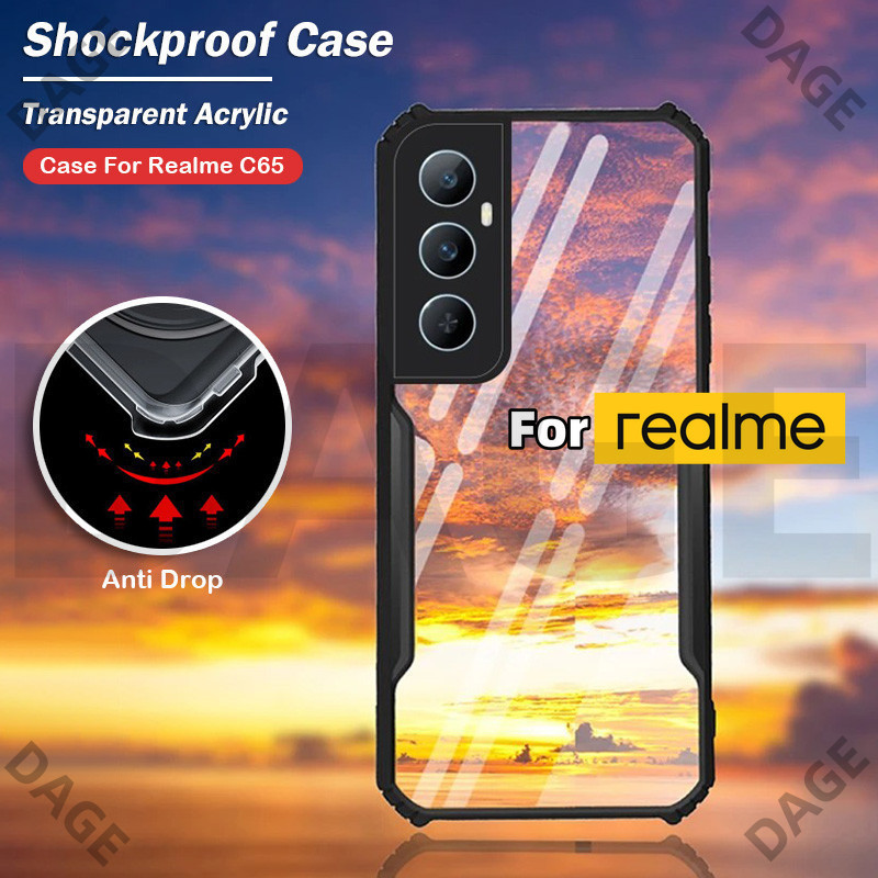 Case for Realme C65 Phone Casing Back Cover Clear View Transparent ...