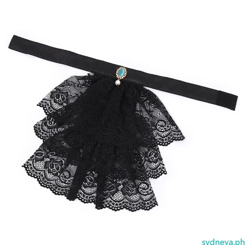 Best Medieval Ruffle Lace False Collar Jabot Victorian Medieval Costume ...