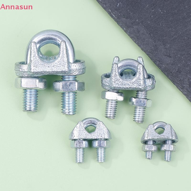 Annasun 1pcs Silver A2 Stainless Steel U-bolt Type Wire Rope Clip M3 M5 ...