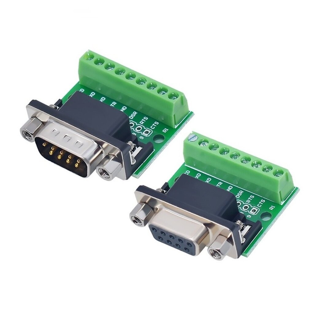 DB9 Converter (RS232 RS485) Male-Female To 9-Channel Terminal | Shopee ...