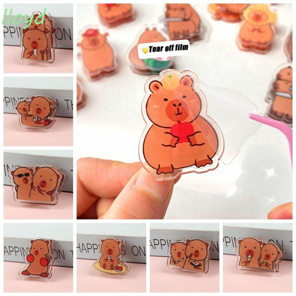 LLOYD1 9Pcs Capybara PP Clip, Cartoon Double-sided Cartoon Memo Clip ...