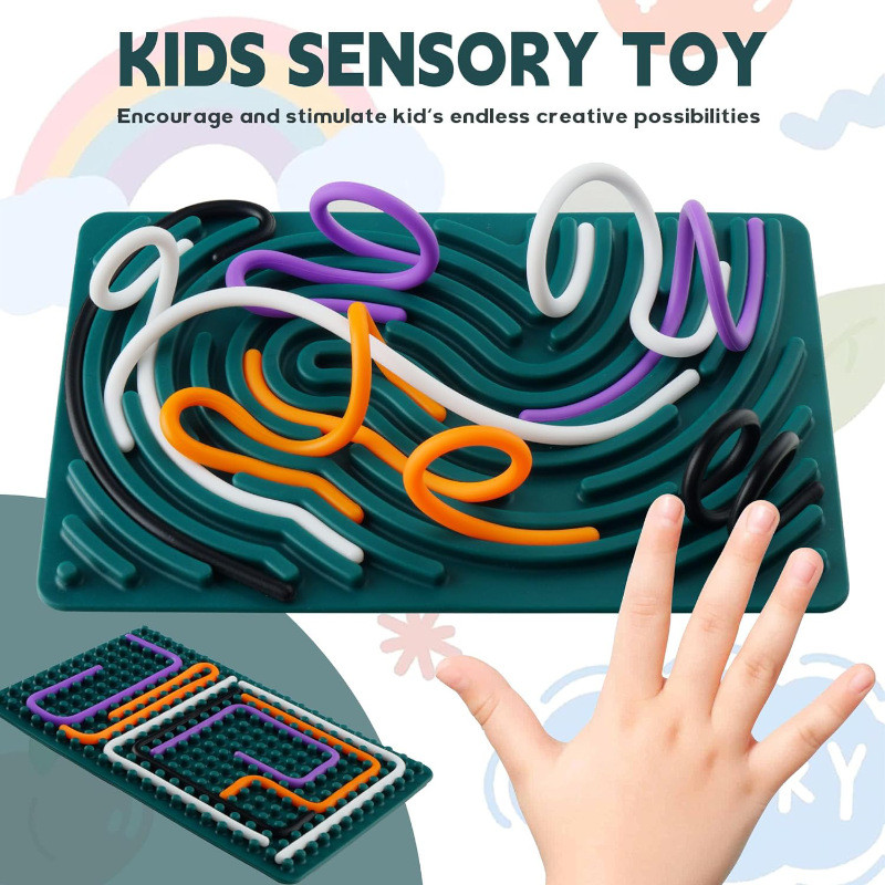 Children's sensory stress relief toys, Sensory Activity Board, Silicone ...
