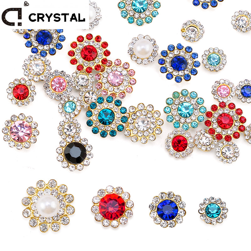 100pcs Mix Color Claw Rhinestones For Needlework Flower Crystal ...