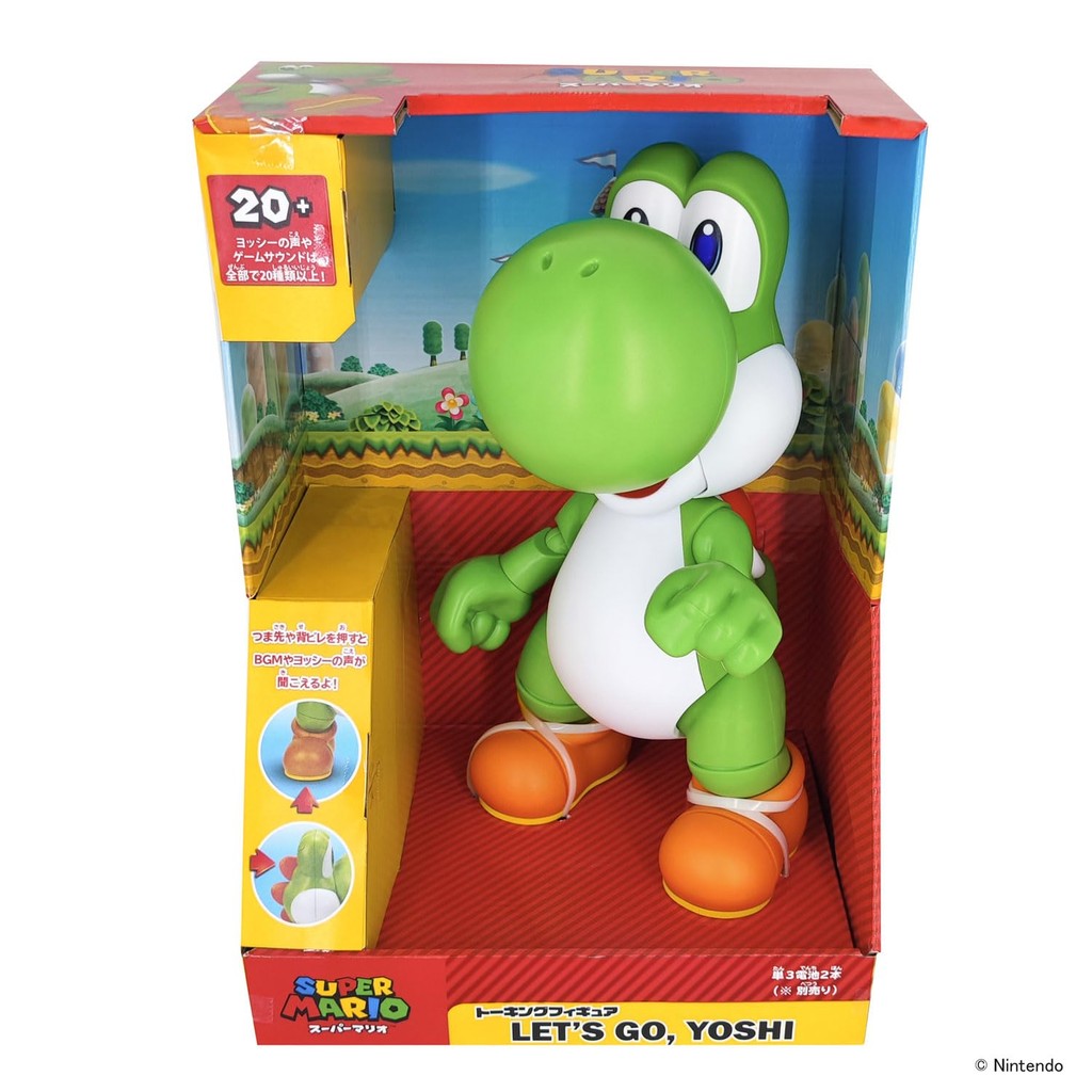 Authentic Sanei Boeki Talking Figure LET'S GO, YOSHI W19 x H30 x D17 ...