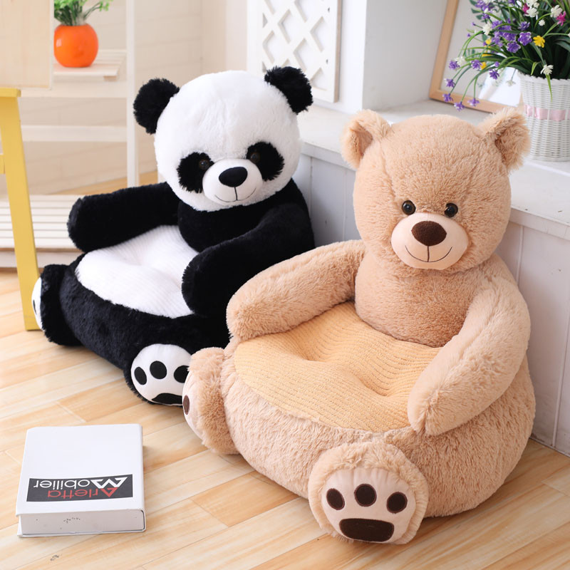 Cute Plush Teddy Panda Children's Sofa Seat Boy and Girl Baby Lazy ...