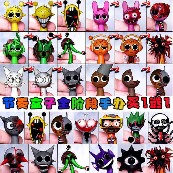 sprunki toy set A full set of rhythm box figurines sprunki peripherals ...