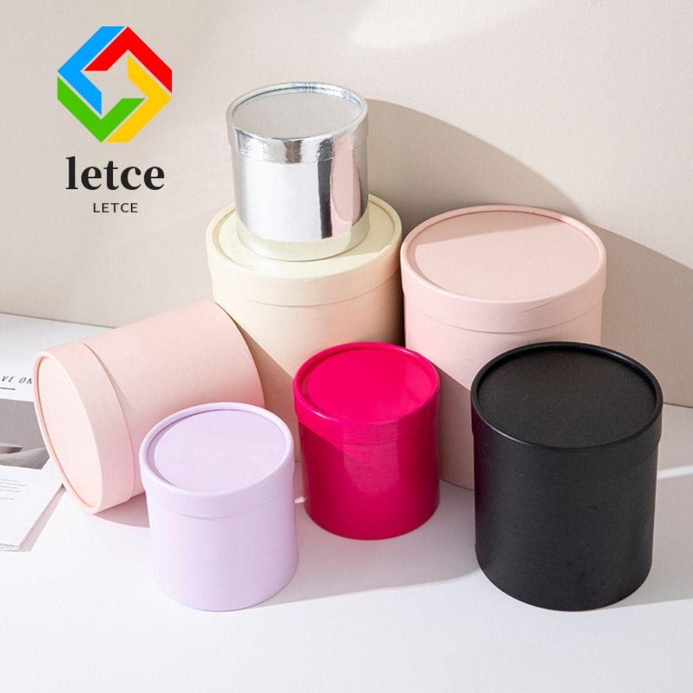 LETCE Flower Gift Box, Cardboard Solid Color Gift Packaging Paper Box ...