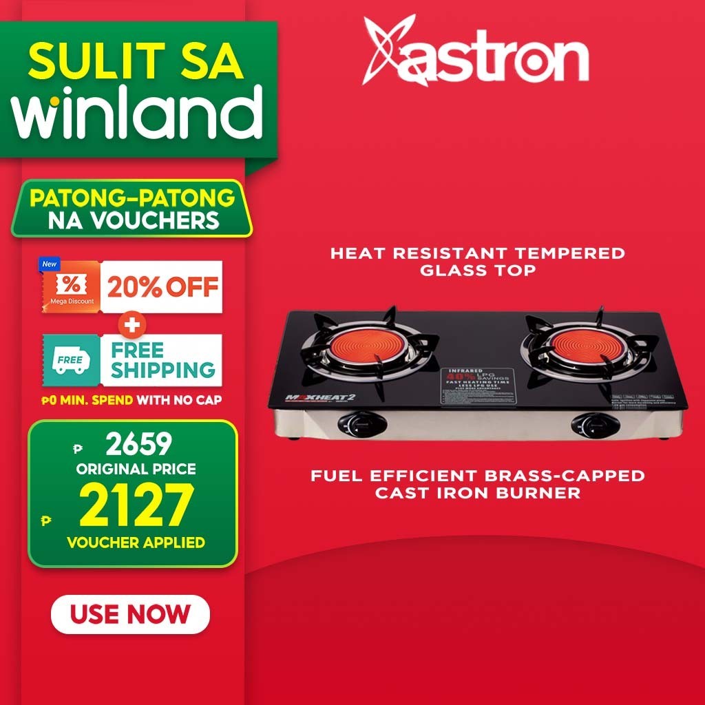 Astron by Winland Heavy Duty Double Ceramic Gas Stove Ceramic Body ...