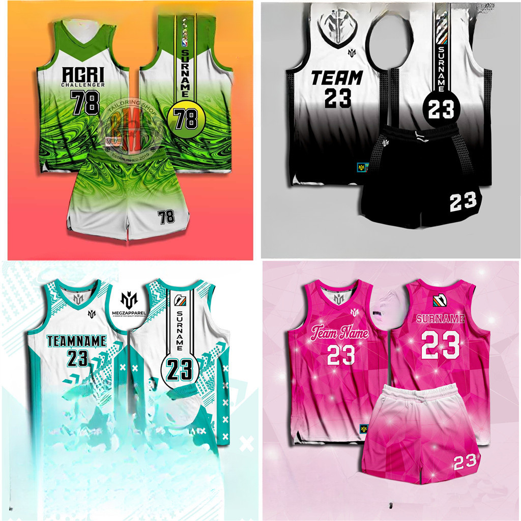 【Free Customized Name and Number】MEGZ Customize Basketball Jersey Full ...
