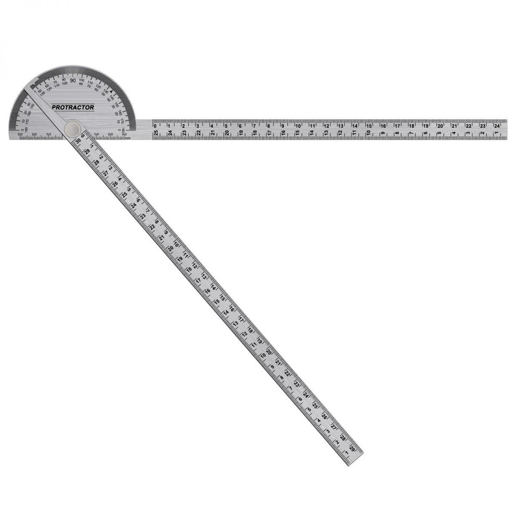 2 In 1 Design 0-180 Degrees 10 cm / 30 cm Stainless Steel Angle ...