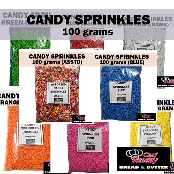 [ZIP LOCK] Candy Sprinkles 25g 50g 100g Cupcake Toppers Cookie Ice ...