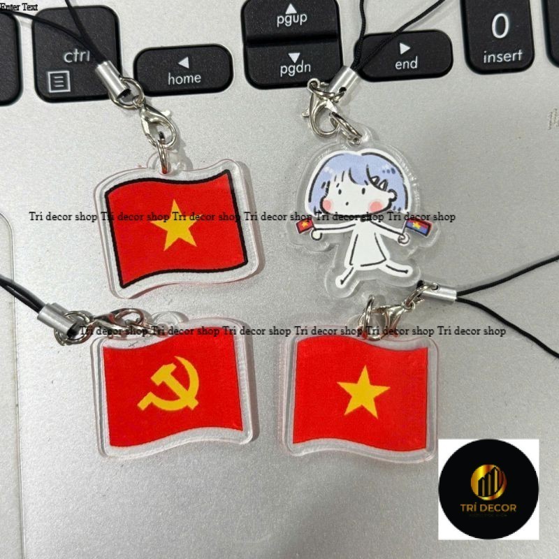 Phone strap shaped like the Fatherland flag - Party flag (2 sides ...