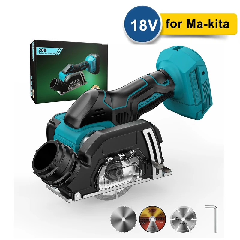 3 Inch Cut Off Tool Cordless Electric Angle Grinder 19500RPM Tile ...