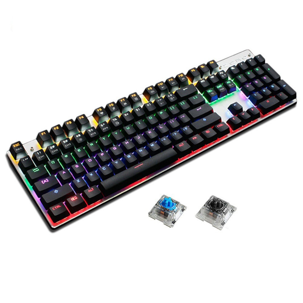 Metoo Zero Fullsize mechanical keyboard 104 keys multi-mode Switch blue ...