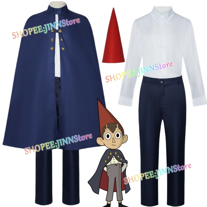 -JINN-WIRT Cosplay Costume Cloak Hat Uniforms Cartoon OVER THE GARDEN ...