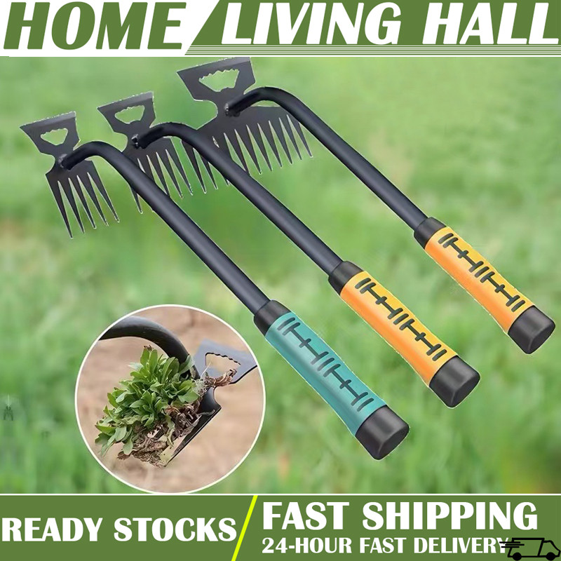 3/6/11 Teeth Manganese Weeding Uprooting Tool Dual-purpose Hoe Steel ...