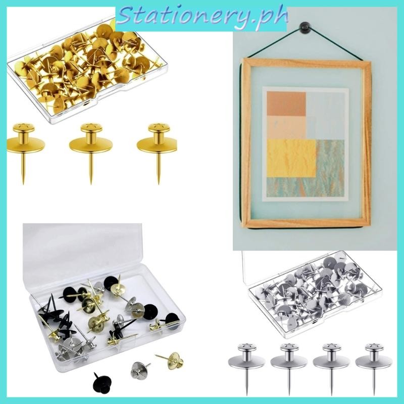 Stat 30Pcs Flat Head Push Pin I Shape Metal Push Pins for Bulletin ...