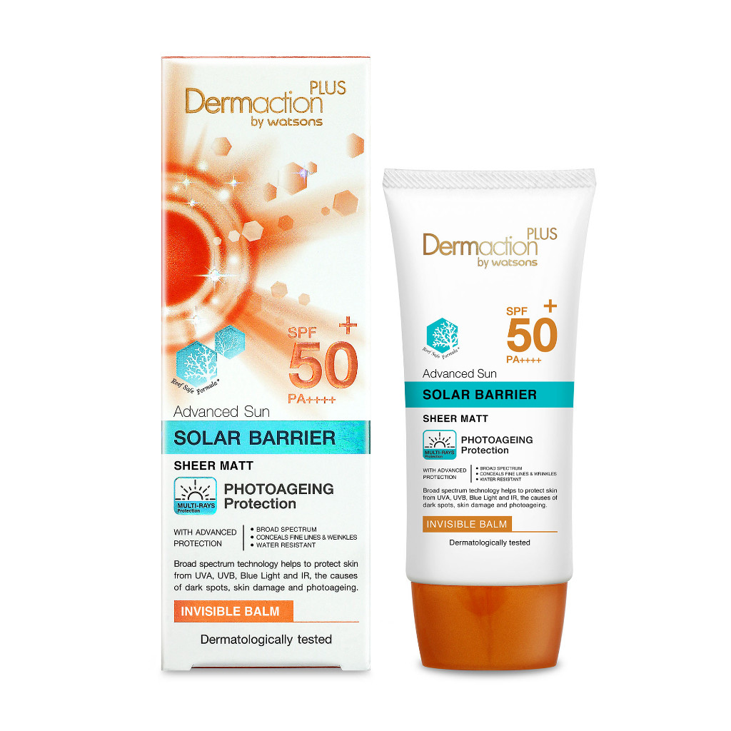 DERMACTION PLUS BY WATSONS Sun Solar Invisible Balm 40ml | Shopee ...
