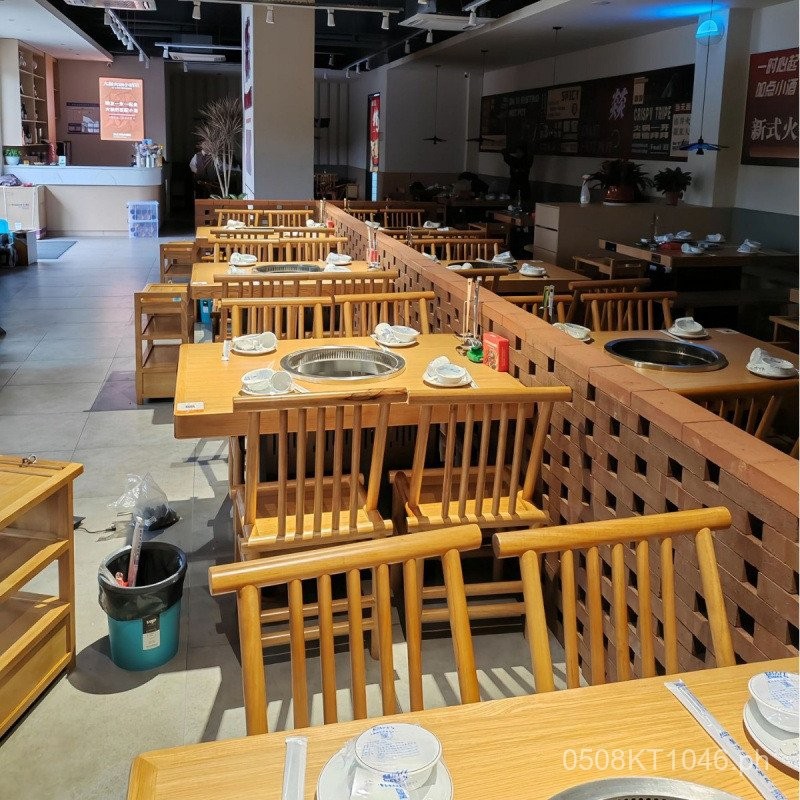 Source Factory Commercial Hot Pot Table with Built-in Smokeless ...