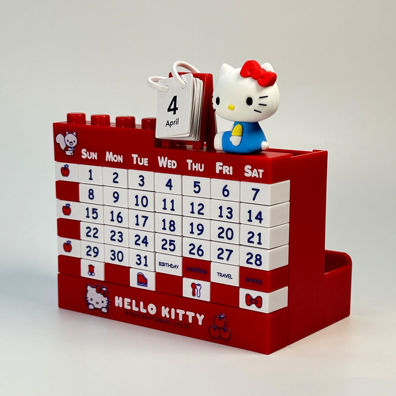 HelloKitty Building Block Perpetual Calendar Desk Calendar Doll ...
