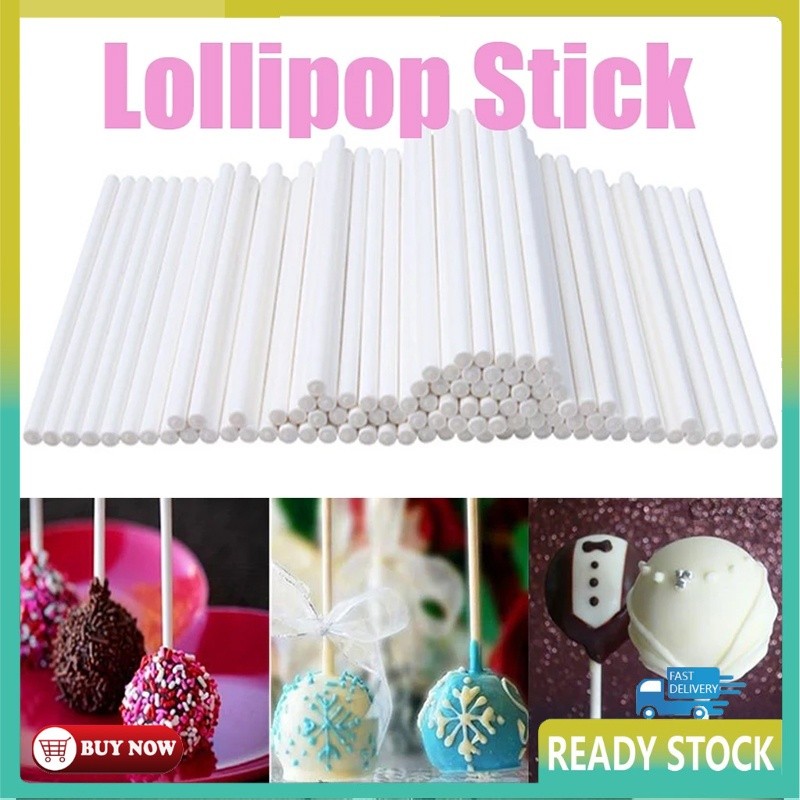 100pcs Paper Lollipop Stick Hard Paper Lollipop Stick Delish Treats ...