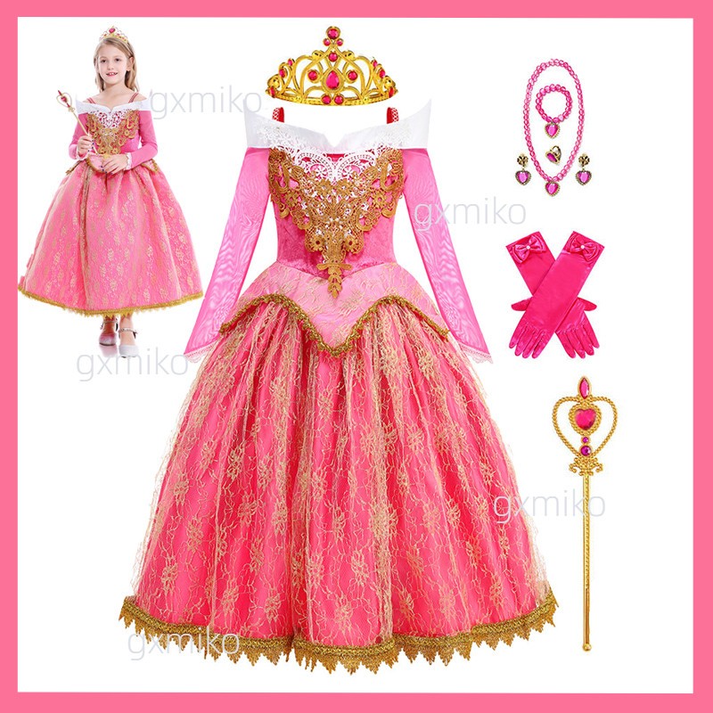 Aurora Costume Girl Sleeping Beauty Princess Dress Reading Month ...