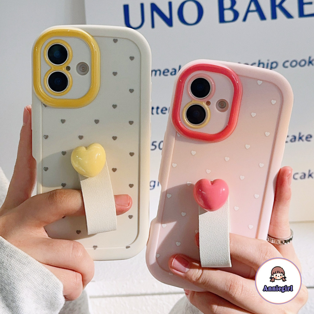 Fashion Love 3D Bead Finger Ring Buckle Holder Phone Case for IPhone 11 ...