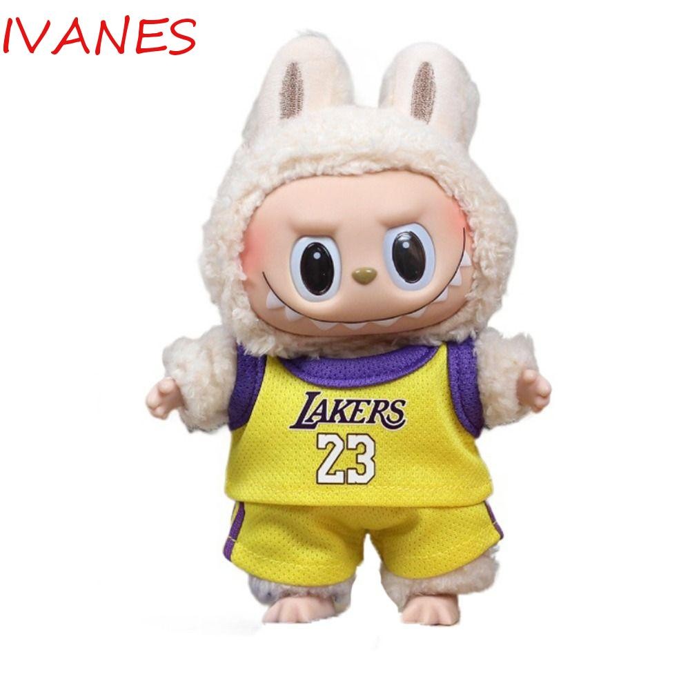 IVANES Labubu Doll Clothes, Basketball Shorts Labubu Plush Doll Outfit ...