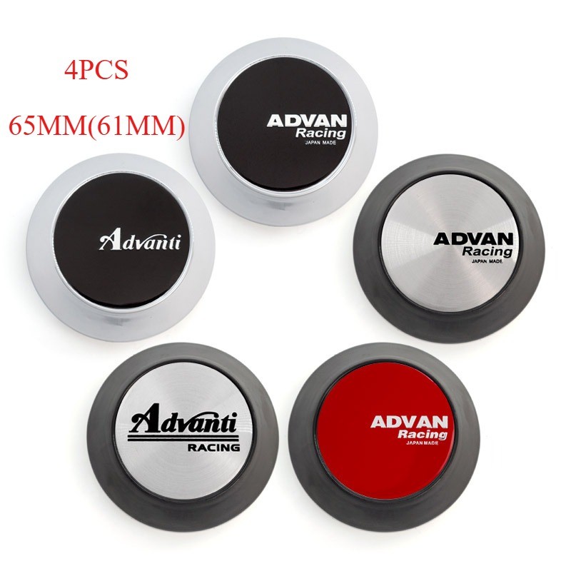 4PCS 65mm New Advan Racing Wheel Hub Caps Wheel Rim Cover Center Wheel ...