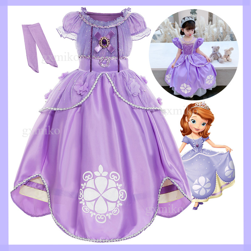 Costume for Kids Girl Princess sofia Dress Children Cartoon Sofia The First Princess Dress ...