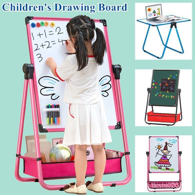 Children's Foldable Magnet Stand Whiteboard 360° Rotating Kids Folding ...