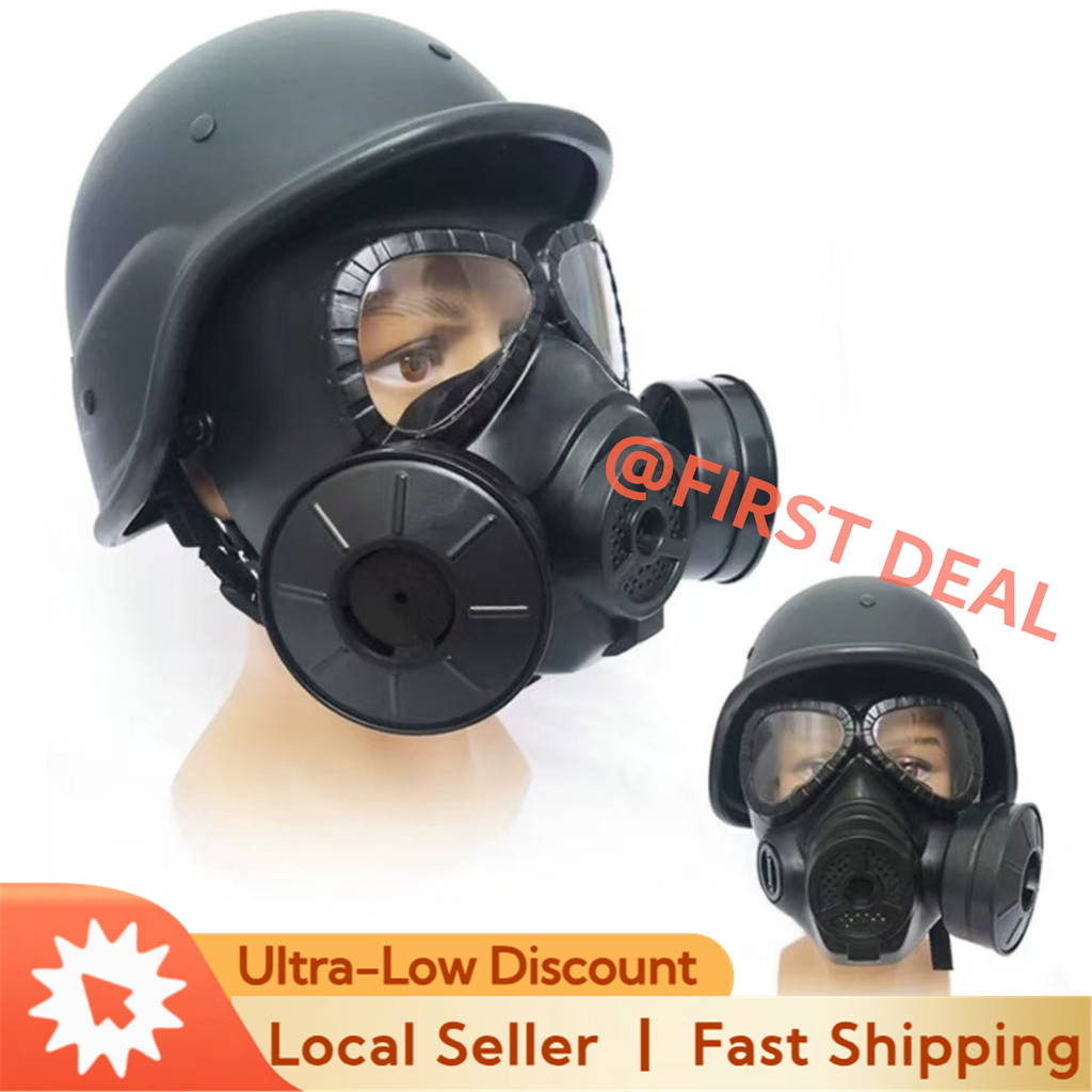 Respirator Tactical Gas Mask Military Style Face Protective Mask ...