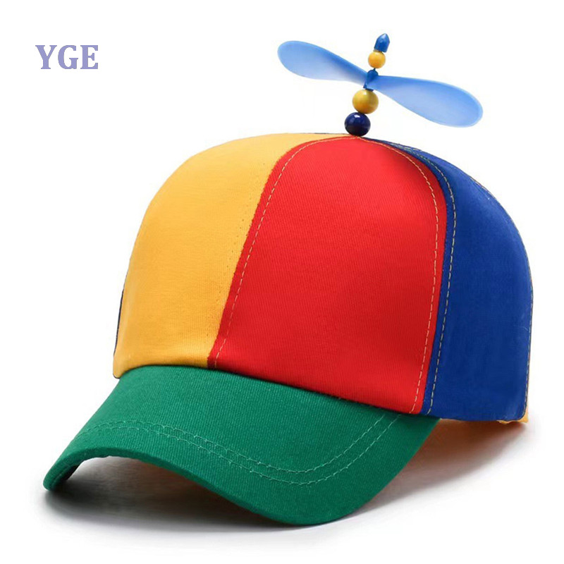 Rainbow Bamboo Dragonfly Baseball Cap Funny Helicopter Propeller ...