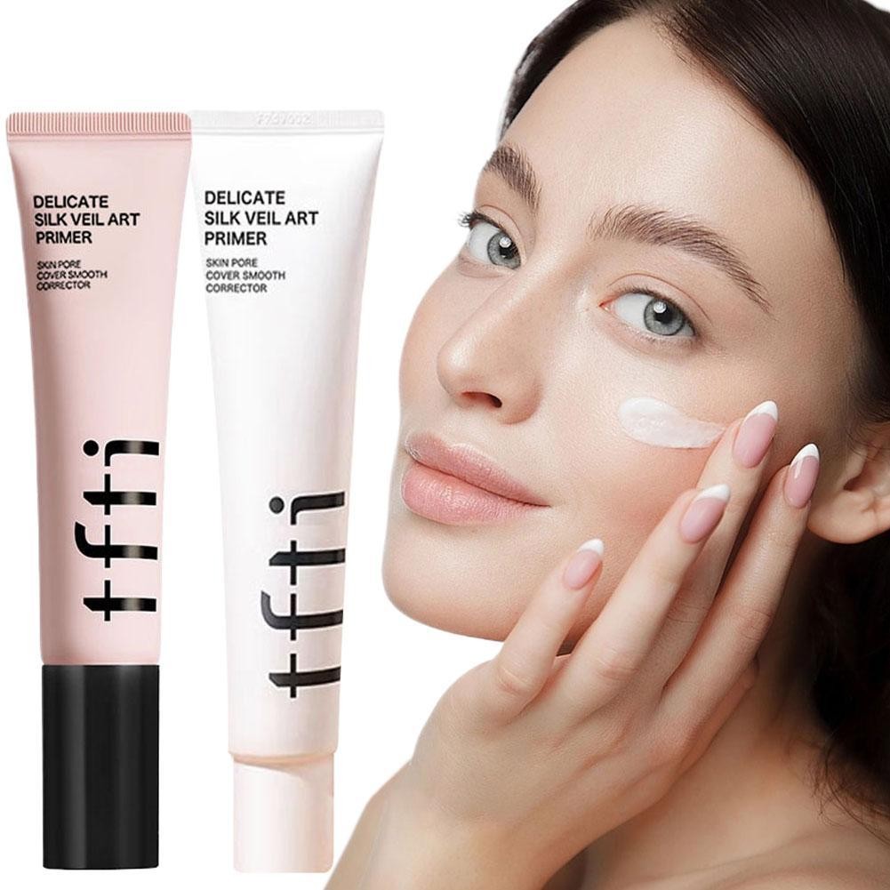 Korea TFIT Facial Makeup Foundation Cream Primer Pore Cover Brightening ...
