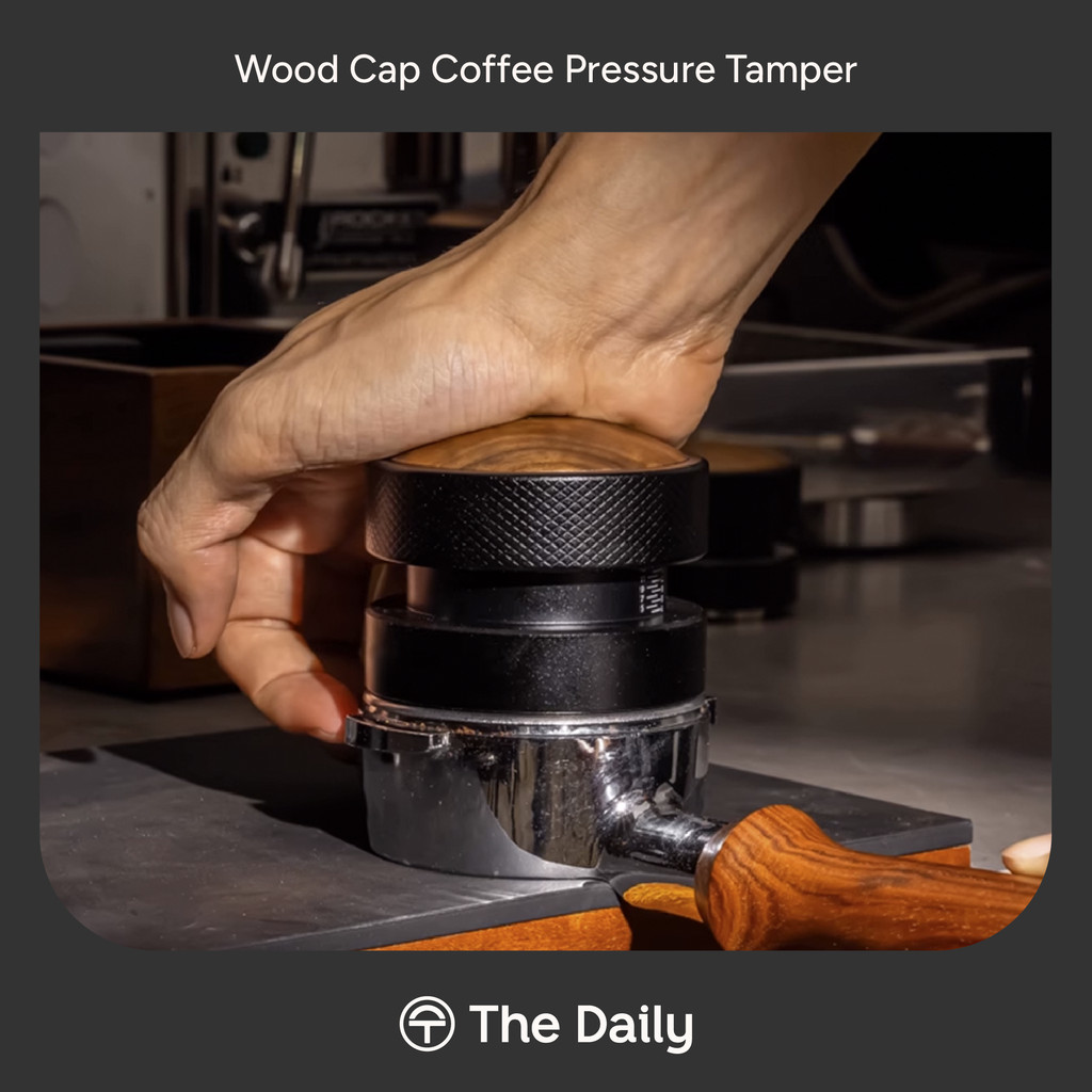 KAYU Wood Cap Gravity Distributor & Pressure Tamper - Wooden Coffee ...