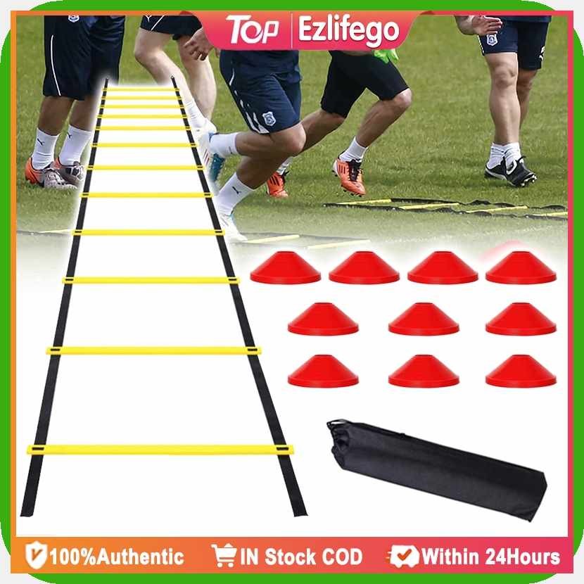 Agility/bK}Ladder'j/With}n>10Pcs)e>Agility)w>Cones)g>Set)A>Football)BO ...