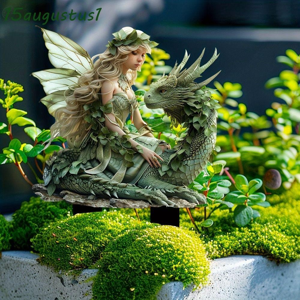 AUGUSTUS Fairy Mini Figurine, Acrylic Artificial Garden Floor Plugs ...