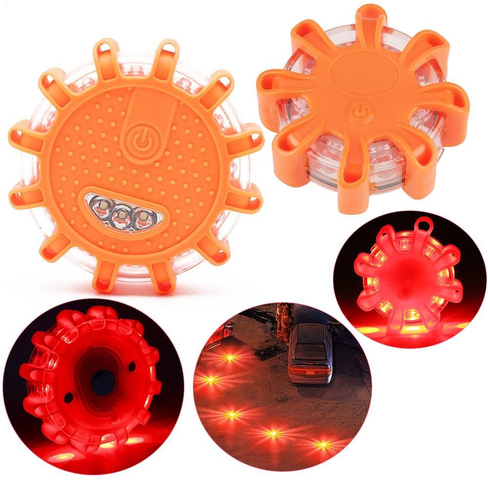 LED Warning Light Built-in Battery 9Mode Safety Flare Dash Emergency ...