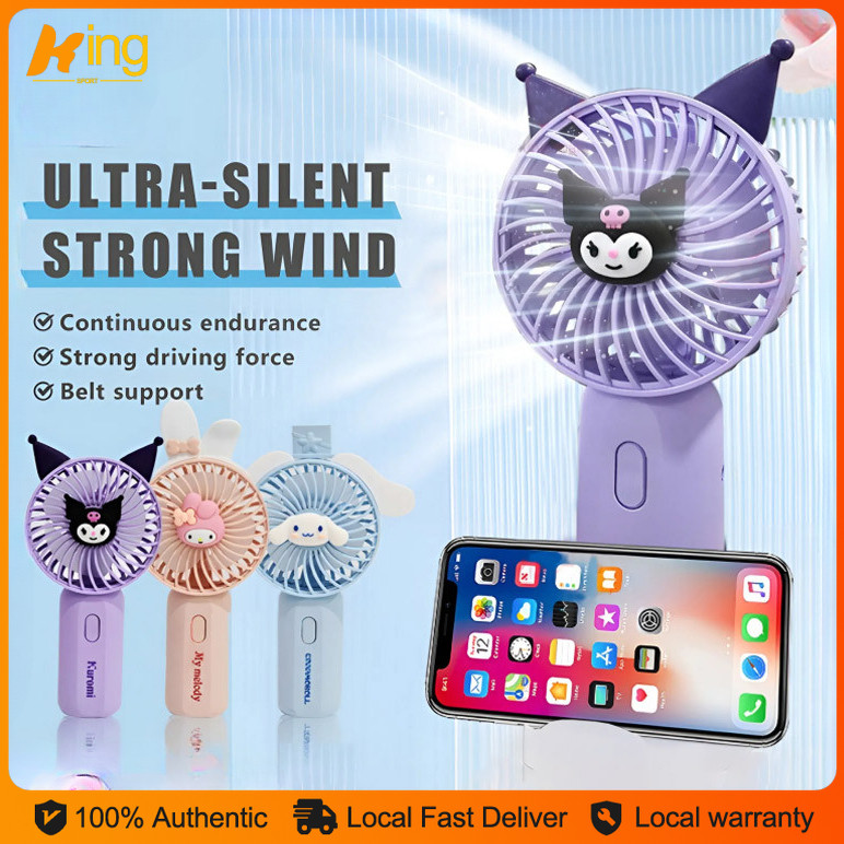 Sanrio Kuromi Kawaii Candy Color Mini Fan USB Rechargeable Summer ...