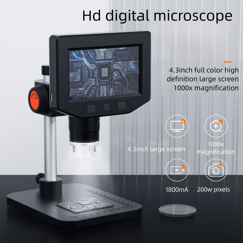 HD Electronic Industrial Digital Microscope with Screen 100 High ...