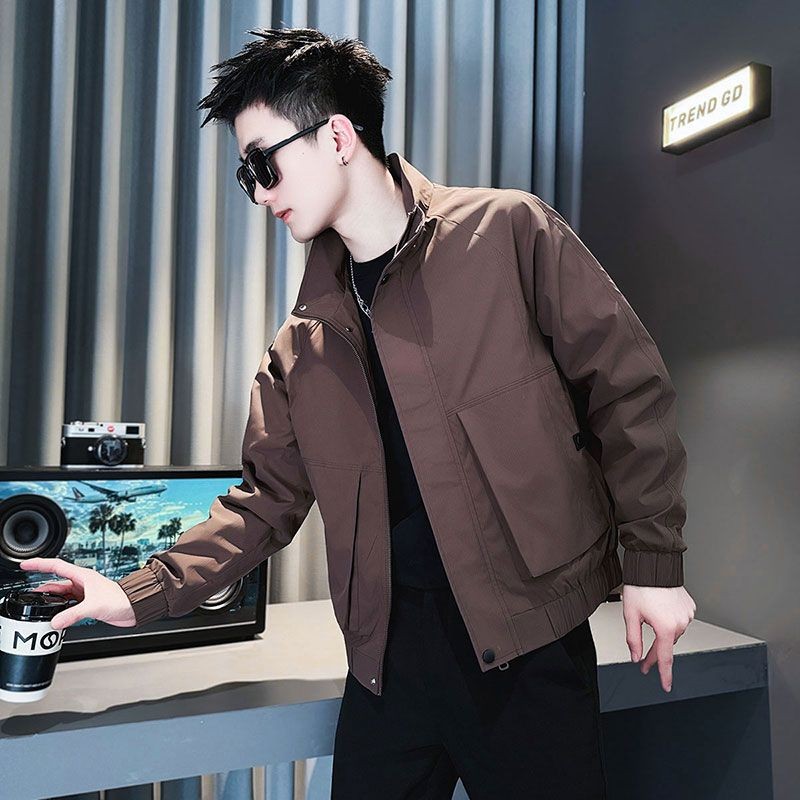 Men Men's Ruffian Handsome Overalls Jacket 2025 Stand Collar Spring ...