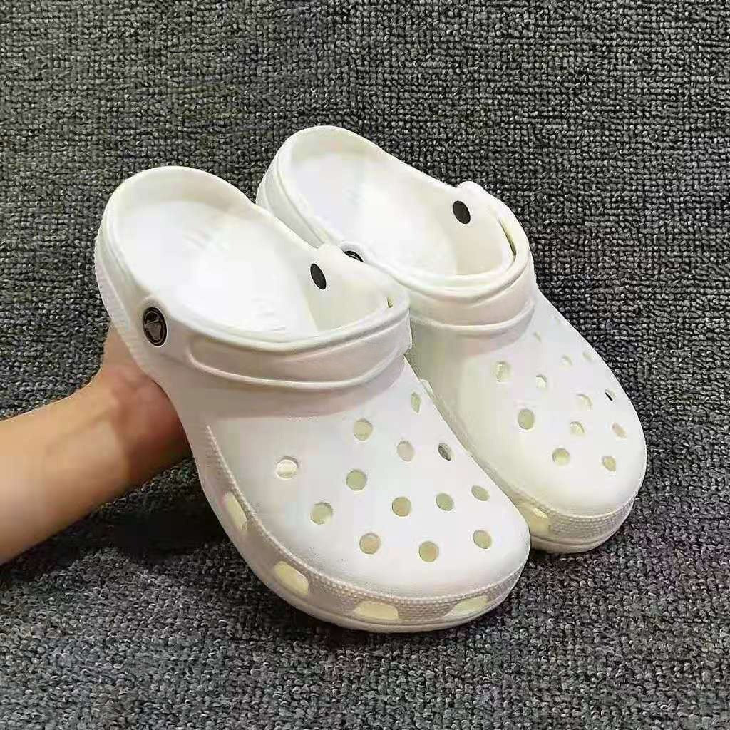 New Fashion Crocs Solid Color Slippers Classic Clog Bae Flat Sandals ...
