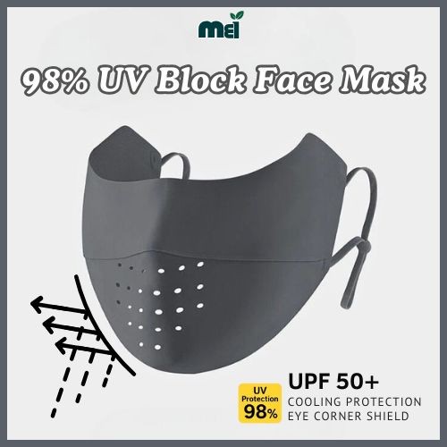UPF50+ UV Protection Sunscreen Mask for Women Ultra Thin Breathable Ice ...