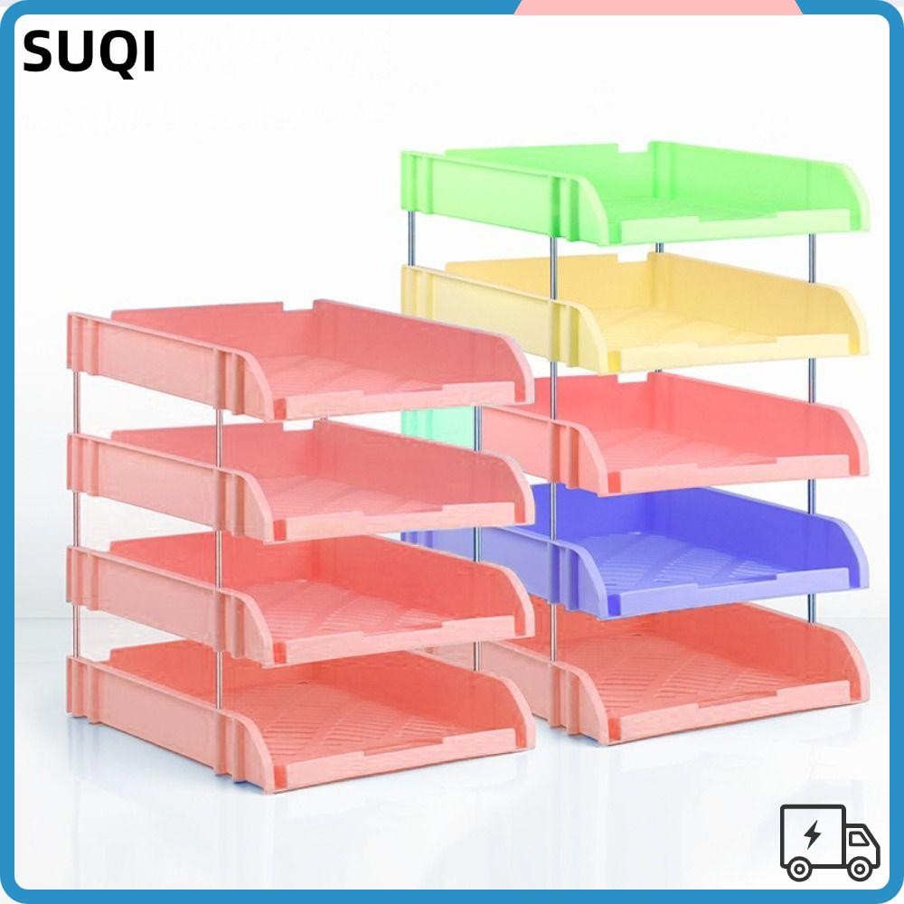 HI-SUQI File Rack, PP A4 File Tray, Stackable Multi-layer All-purpose ...