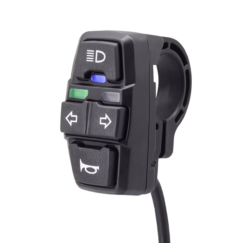 Ebike Light Switch+Horn and Turning Light Switch Scooters Electric Bicycle Intelligent Mountain ...