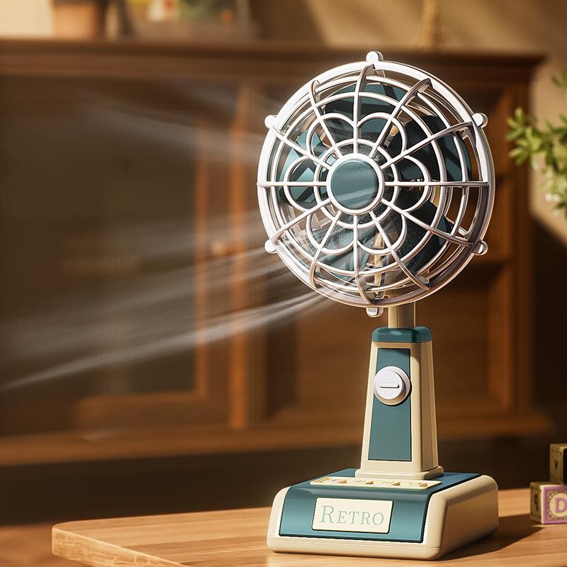 SQ2 Classic Retro Mini Electric Fan Home Decorations Desktop USB ...