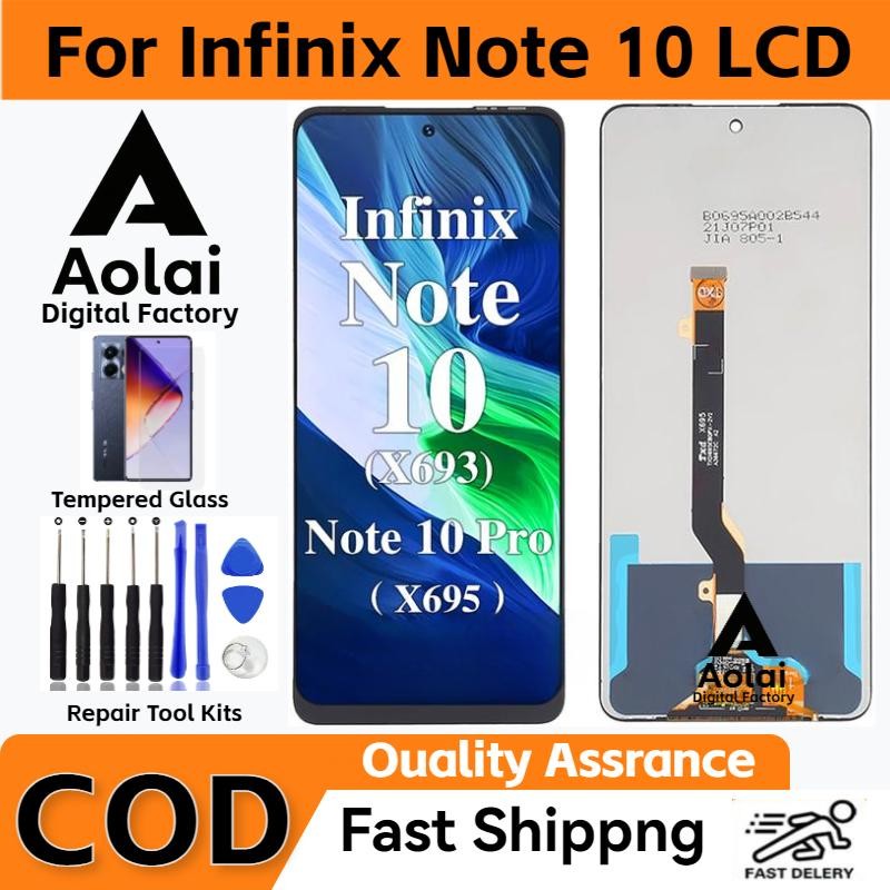 For Infinix Note 10 X693 Note 10 Pro X695 LCD Digital Touch Screen ...