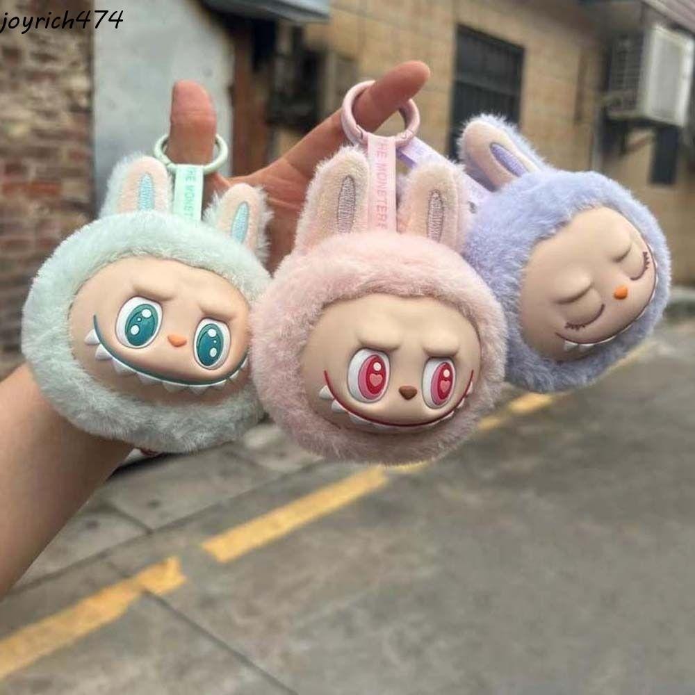 JOYRICH Labubu Head Keyring, Soft Cartoon Labubu Doll Plush Keychain ...